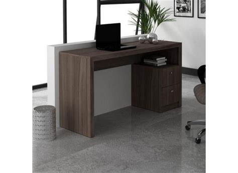 Mesa Para Escritório 2 Gavetas Carvalho Me4130 Tecno Mobili o