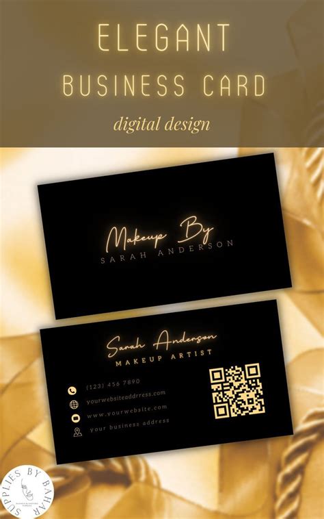 Custom Luxury Business Cards Design Gold Black Minimal Business Card