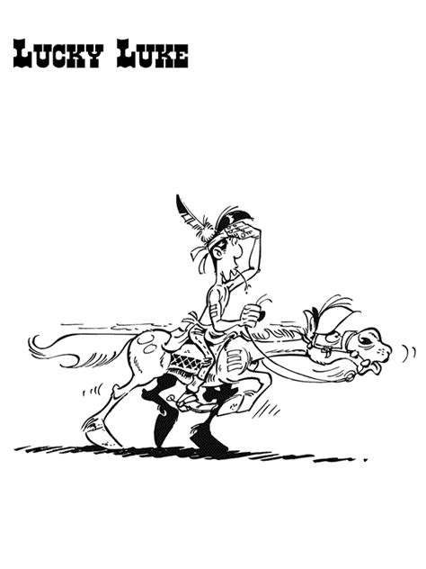 Dessins Gratuits Colorier Coloriage Lucky Luke Imprimer