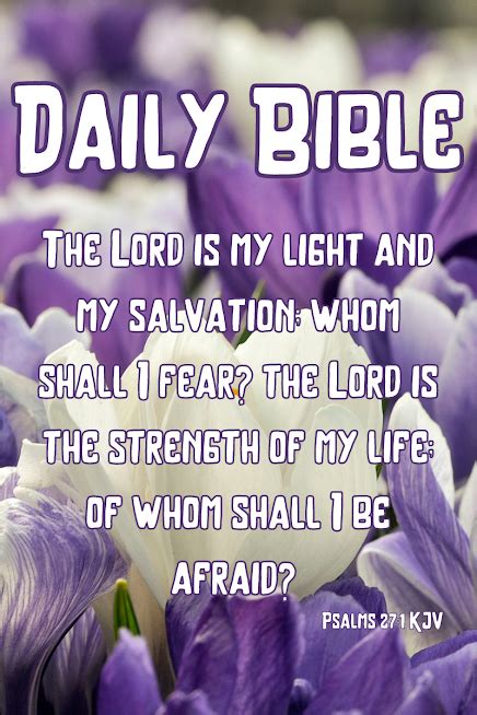 Daily Bible Psalms 27 1 Kjv Artofit