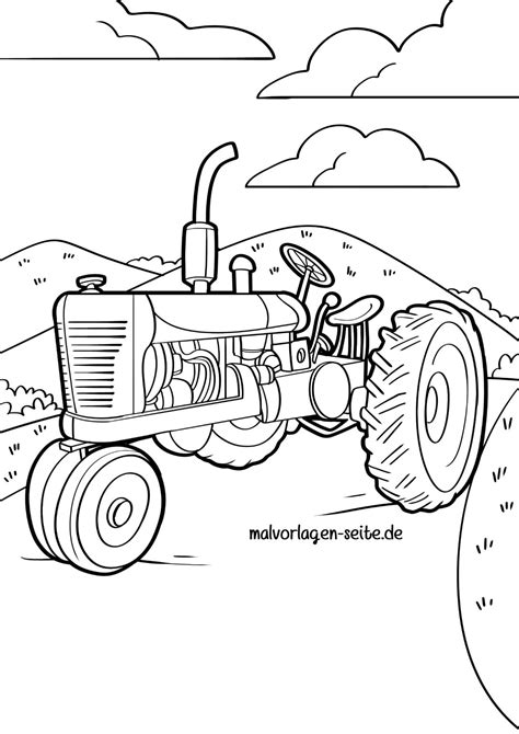 Malvorlage Traktor Ausmalbild Kostenlos Herunterladen