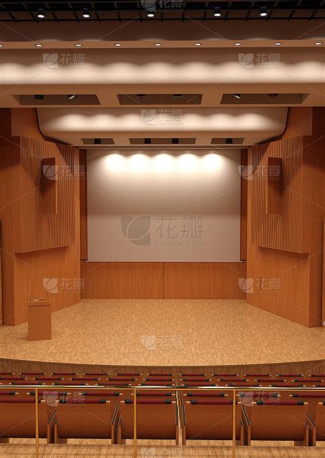 3D插图演奏厅内部