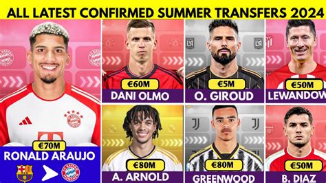 ALL LATEST CONFIRMED TRANSFERS AND RUMOURS SUMMER TRANSFERS 2024