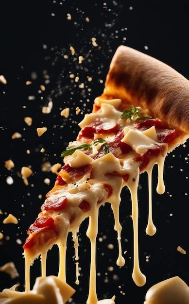 Premium Ai Image Cheese Dripping Pizza