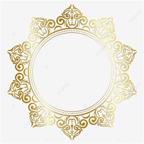 Círculo Borde Adornado Oro PNG Círculo Adornado Bordes Circulares