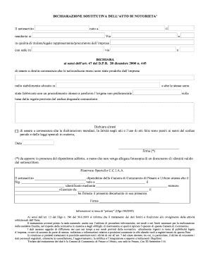 Compilabile Online Ps Camcom Gov Dichiarazione Sostitutiva Dell Atto Di