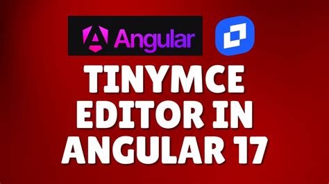 How To Use Tinymce Editor In Angular 17 YouTube