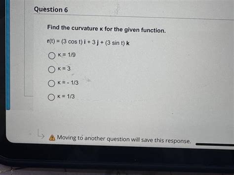 solved find the curvature κ for the given function