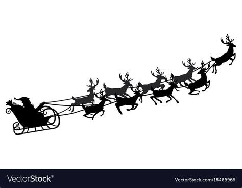 Santa Sleigh And Reindeer Template