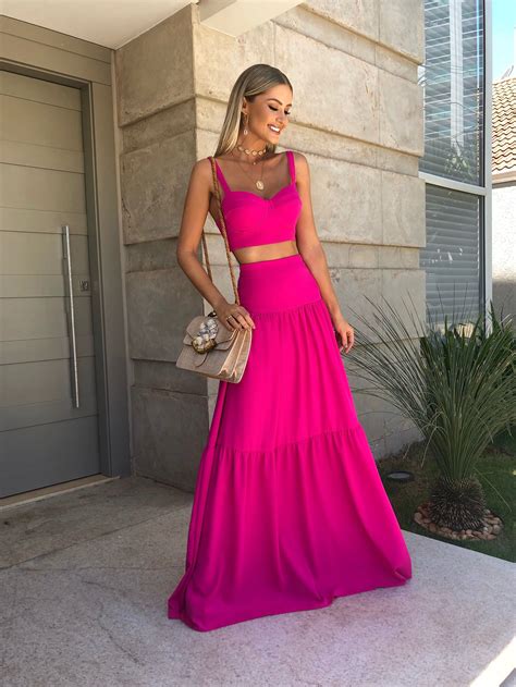 Conjunto De Saia Cropped Pink Ropa De Moda Mujer Ropa De Moda