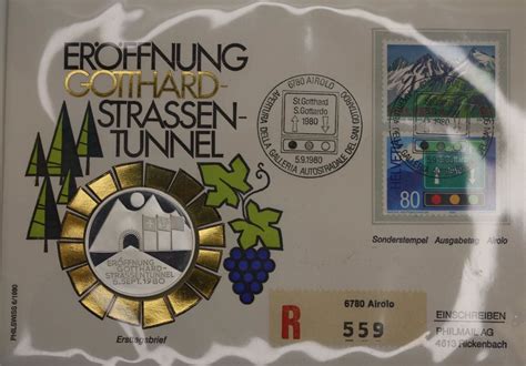 Münzbrief Eröffnung Gotthard 1980 Kaufen auf Ricardo