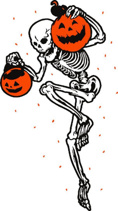 Dancing Pumpkin Head Skeletons Svg Png Dxf Eps Halloween Etsy