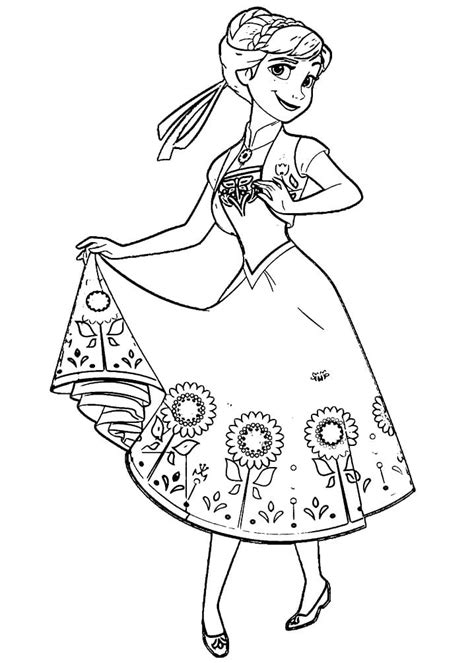 Coloriage Elsa et Anna télécharger et imprimer gratuit sur
