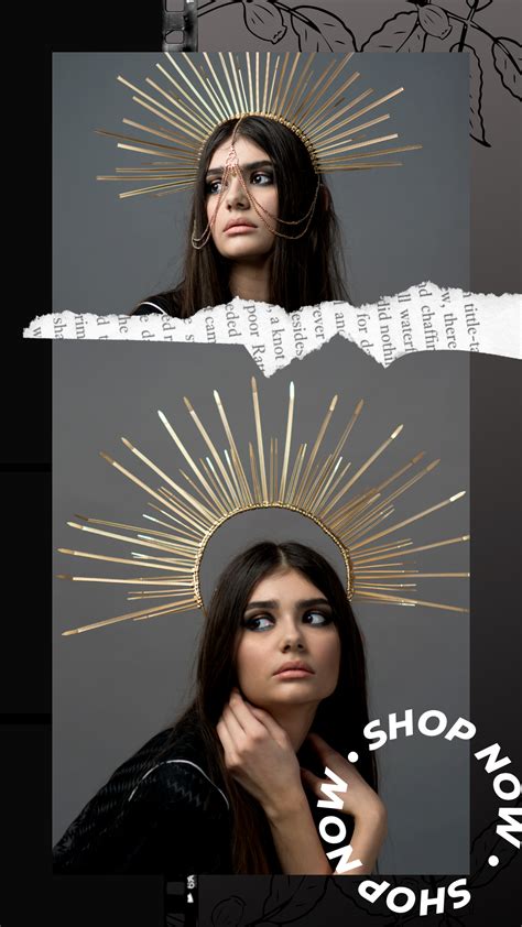Gold Halo Crown Sunburst Gothic Headpiece Burning Man Angel Fantasy