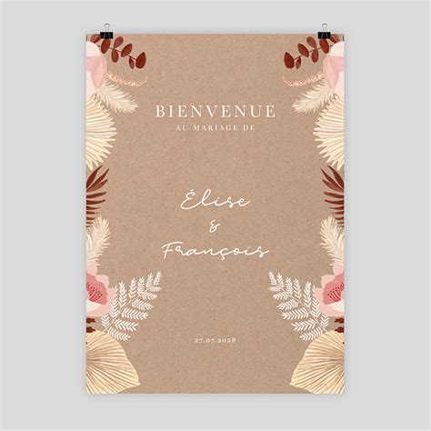 Faire part Mariage Printemps Bohème Popcarte