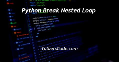 python break nested loop