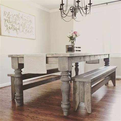 Chunky Unfinished Hardwood Farmhouse Dining Table Legs Set Of