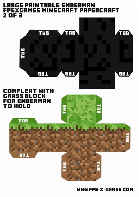 Minecraft 3d Enderman Printable 23 Paper Crafts Minecraft Printables Minecraft
