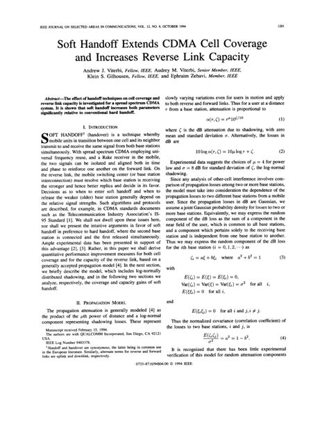 pdf soft handoff extends cdma cell coverage and increases reverse link capacity