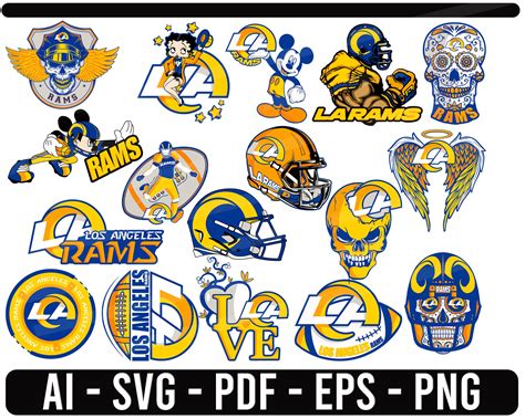 Los Angeles Rams SVG NFL Sports Logo Football Cut File For Etsy