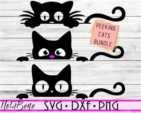 Peeking Black Cat Svg Clipart Peek A Boo Cats Svg Peekaboo Etsy The