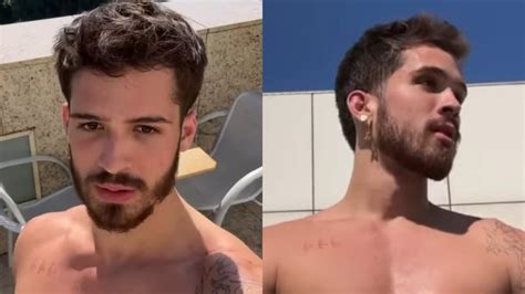 Que saúde Sem camisa João Guilherme exibe corpão sarado após treino