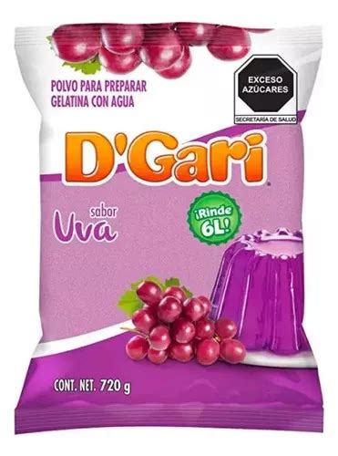 Polvo Para Preparar Gelatina Dgari Sabor Uva 750 Gr MercadoLibre