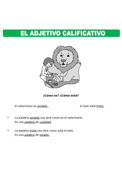 El Adjetivo Calificativo para Segundo de Primaria Cómo es Cómo