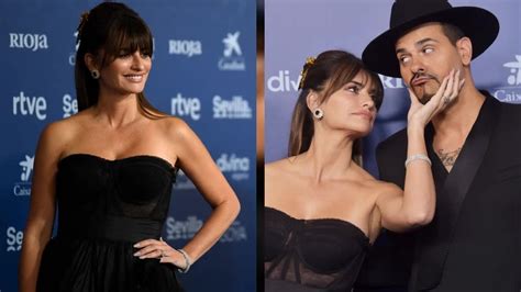 Penélope Cruz maquillada por su hija Luna y con vestido de inspiración