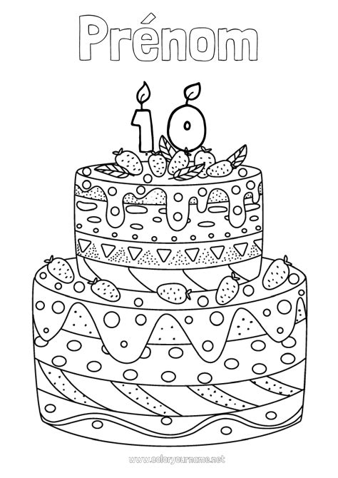 Coloriage N Bougie G Teau Anniversaire