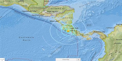 Sismo de magnitud 5 2 sacude el Pacífico sur de Costa Rica