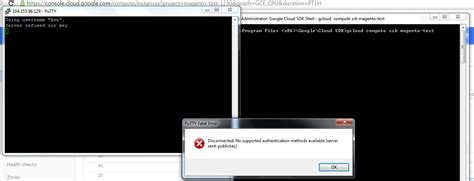 Ssh Fatal Error Disconnected No Supported Authentication Methods