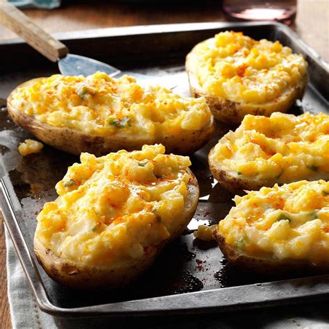 Cheesy Stuffed Baked Potatoes Recipe Taste Of Home