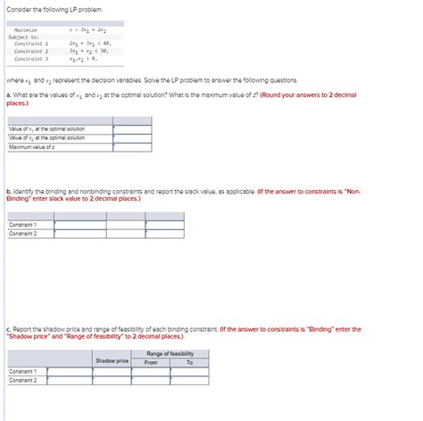 solved consider the following lp problem where x1 and x2