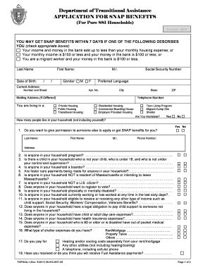 Printable Application For Snap Benefits Fill Online Printable