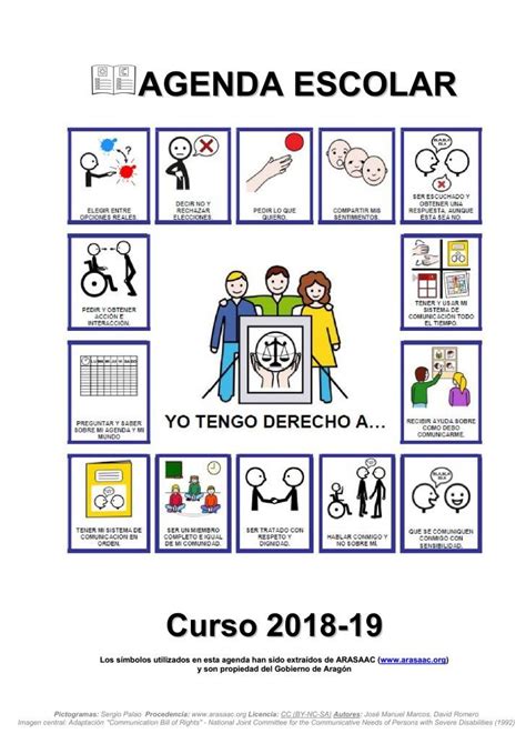 Materiales CAA Agendas Visuales Con Pictogramas Aula Abierta De