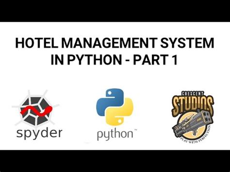 Hotel Management System In Python Part Youtube