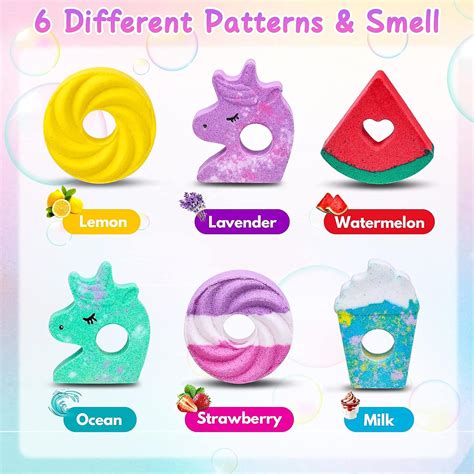 Tacobear Bombas de baño para niñas con collar de unicornio pulsera