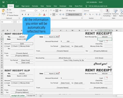 Plantilla de recibo de alquiler Excel Google Sheets PDF Etsy México