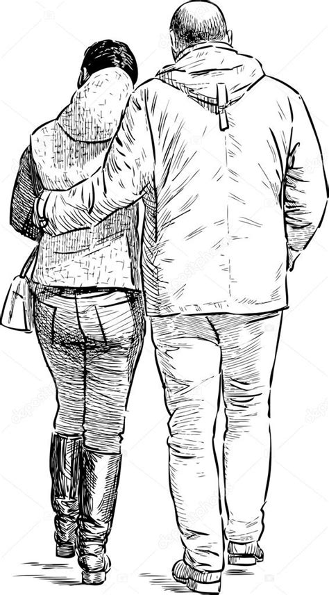 Couples Hugging Sketches