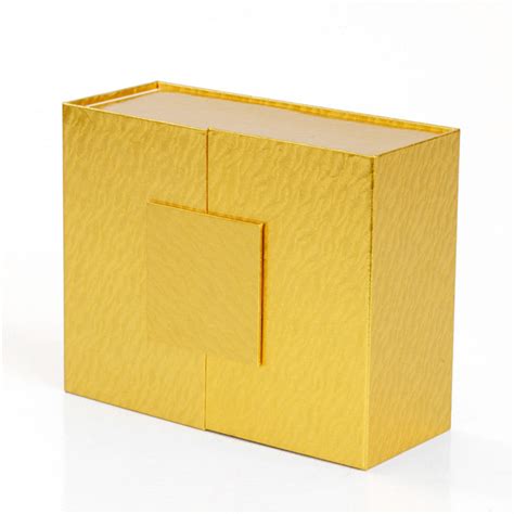 Boîte cadeau magnétique de fermeture d or boîte cadeau de dessus de