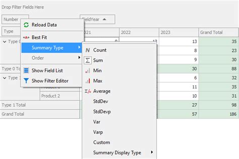 PivotGridControl PopupMenuShowing Event WinForms Controls