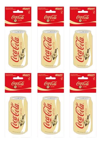 Kit 6 Aromatizantes Cartão Coca cola Vanilla Baunilha Lata