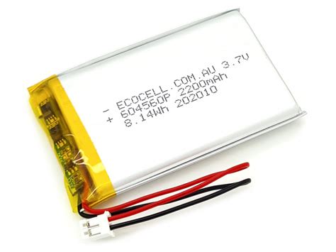 LiPo Battery 2200mAh 3 7V 604560 Polymer Lithium Ion 99Tech