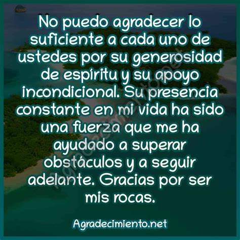 Agradecimiento por el apoyo en tiempos difíciles frases