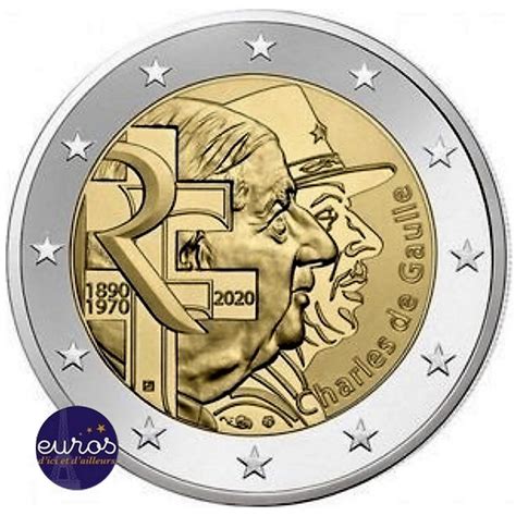 2 euros commémorative FRANCE 2020 Charles de Gaulle Brillant Universel
