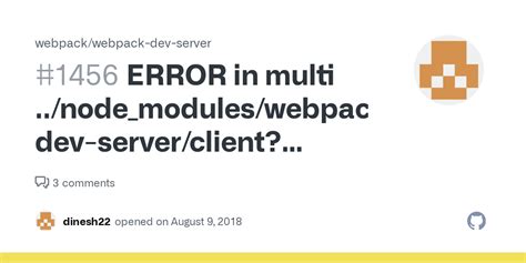 ERROR In Multi Node Modules Webpack Dev Server Client