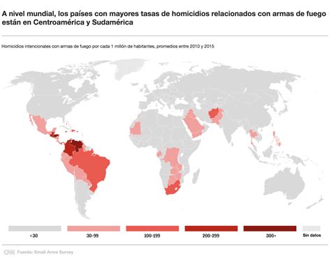 Cinco gráficas para entender la cultura de armas en EE UU frente al