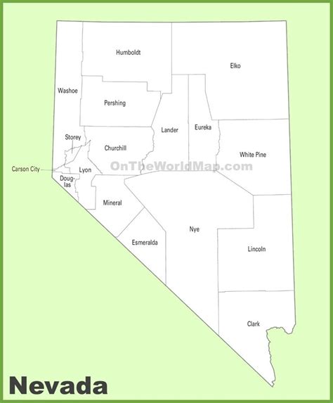 Nevada County Map Ontheworldmap