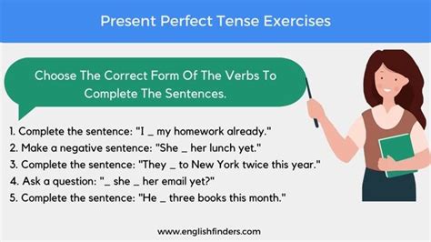 Present Perfect Tense Exercises With Answers English Finders